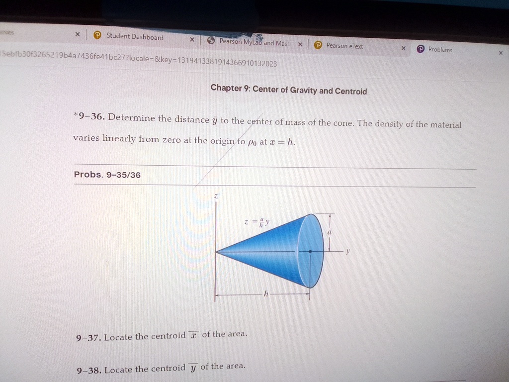 ses X Student Dashboard X Pearson MyLab and Mast X Pearson eText X ...