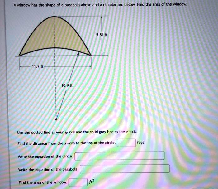 a window has the shape 0f parabola above and circular arc below find ...