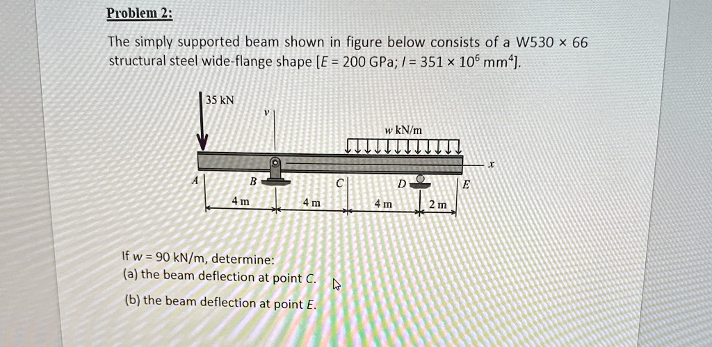 [GET ANSWER] problem 2 the simply supported beam shown in figure below consists of a w530 x 66 ...