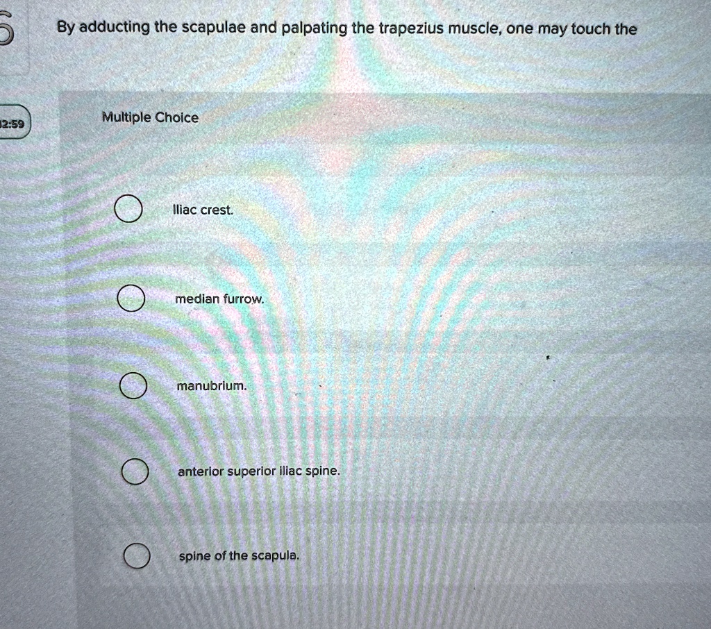 [GET ANSWER] by adducting the scapulae and palpating the trapezius ...