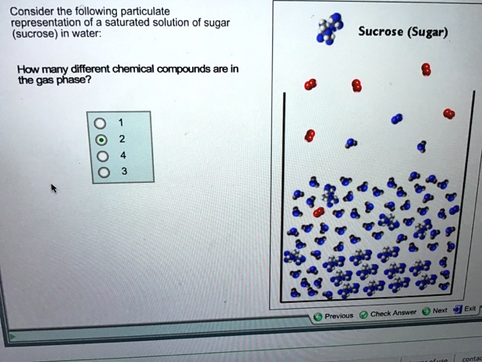 Consider the following particulate representation of a saturated ...