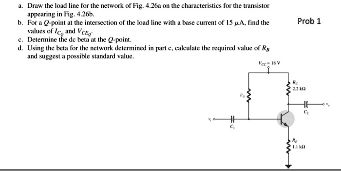 SOLVED: a. Draw the load line for the network of Fig. 4.26a on the characteristics for the ...