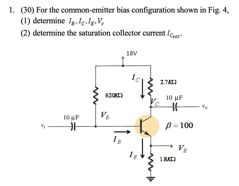 VIDEO solution: (30) For the common-emitter bias configuration shown in ...