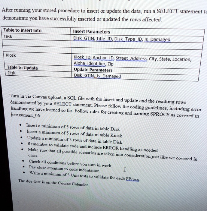VIDEO solution: Text: Use SQL After running your stored procedure to insert or update the data ...