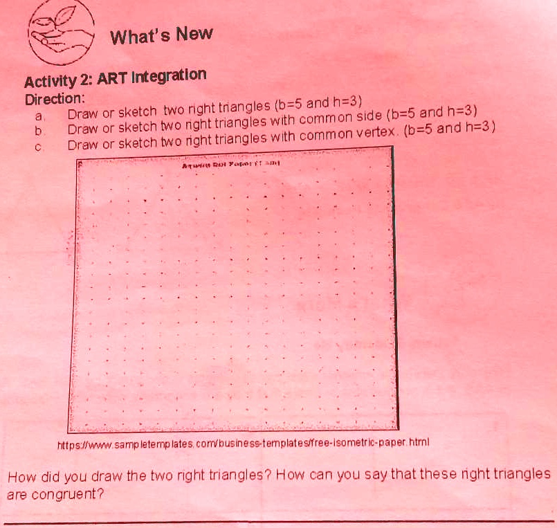 SOLVED: Activity 2: ART Integration Direction: a. Draw or sketch two ...