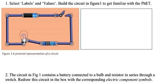 1. Select 'Labels' and 'Values'. Build the circuit in figure 1 to get ...