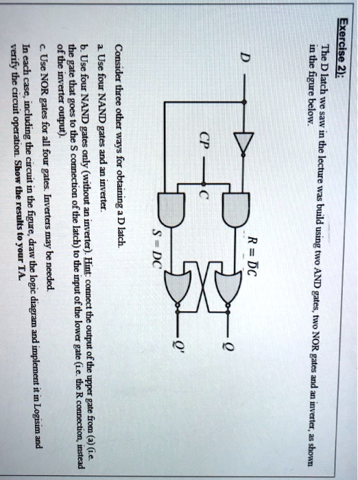 of the inverter output a use four nand gates and an inverter in the ...