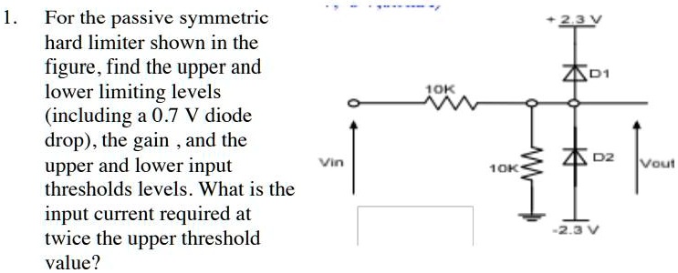 SOLVED: For the passive symmetric hard limiter shown in the figure ...