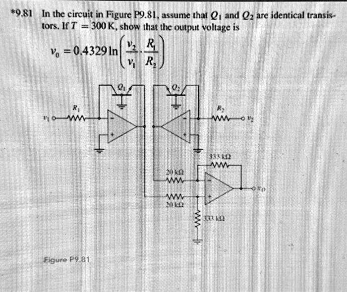 SOLVED: Hi. Can anyone help and explain this question to me? Thanks. 9. In the circuit in Figure ...