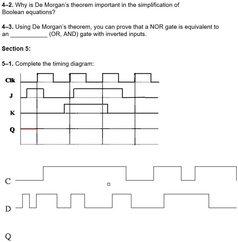 SOLVED: 4-2. Why is De Morgan's theorem important in the simplification ...