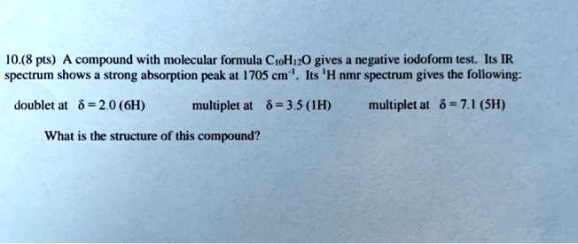 108 pts a compound with molecular formula cwhluo gives negative ...