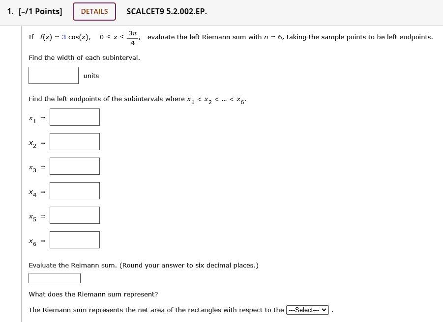 Solved Details Scalcet9 52002ep Fx 3 Cosx 0 4007