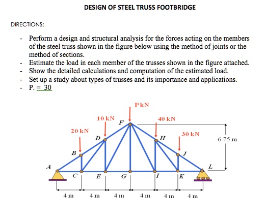 design of steeltruss footbridge directions perform a design and ...