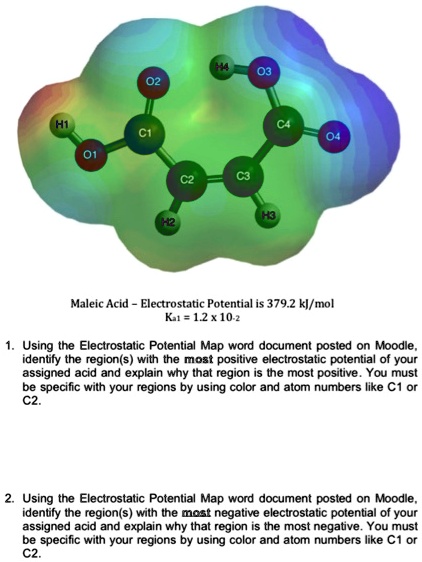 maleic acid electrostatic potential 3792 kl mol 1210 2 using the ...