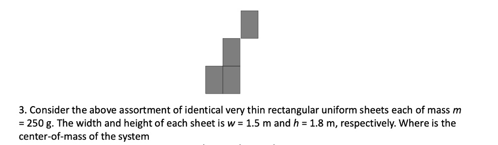 3 consider the above assortment of identical very thin rectangular ...