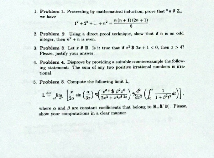 froblem ehare proceeding by mathematical induction prove that 2n problem using direc prool ...