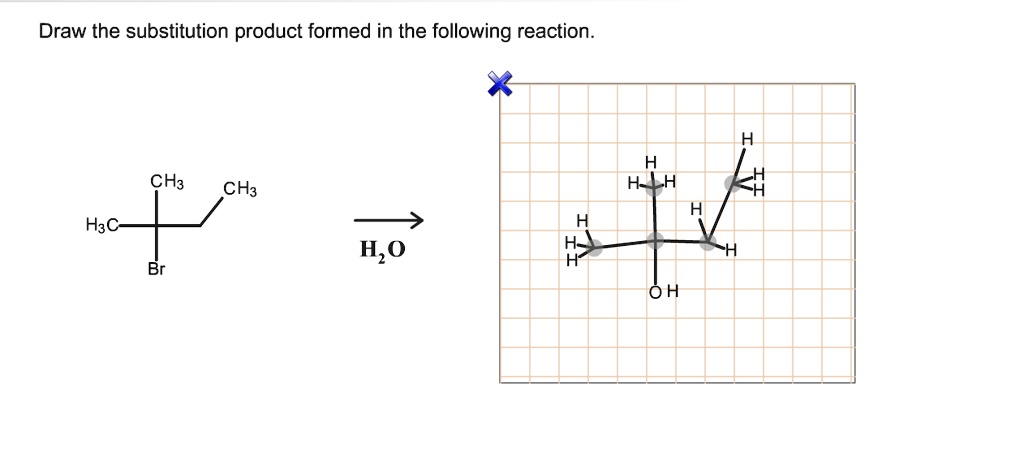 SOLVED: Draw the substitution product formed in the following reaction ...