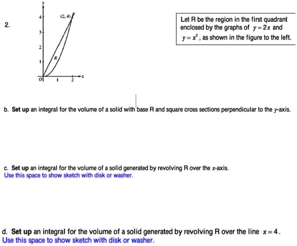 let r be the region in the first quadrant enclosed by the graphs of y ...