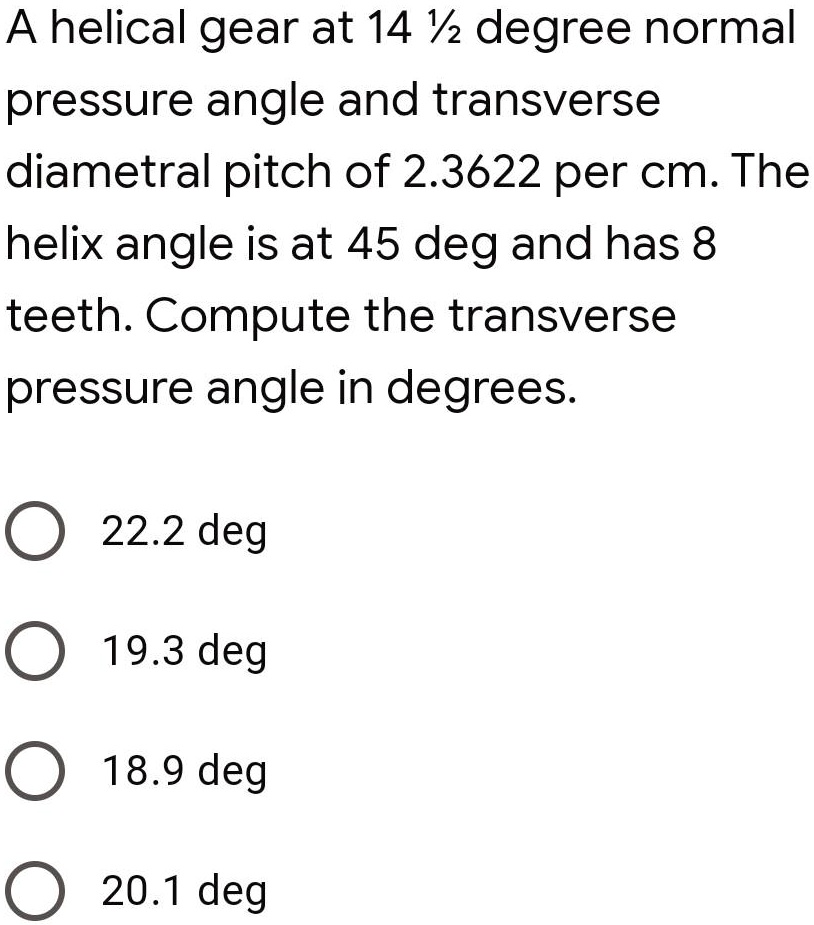 Helical Gear Transverse Pressure Angle at Tracy Macias blog