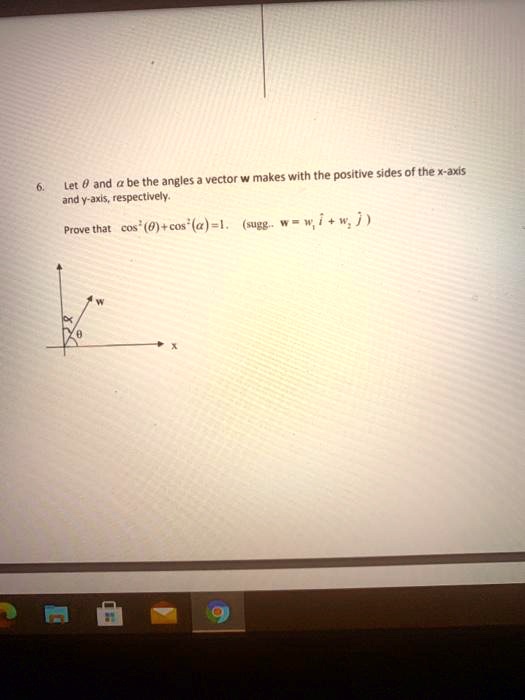 SOLVED: makes with the positive sides of the x-axis and a be the angles ...