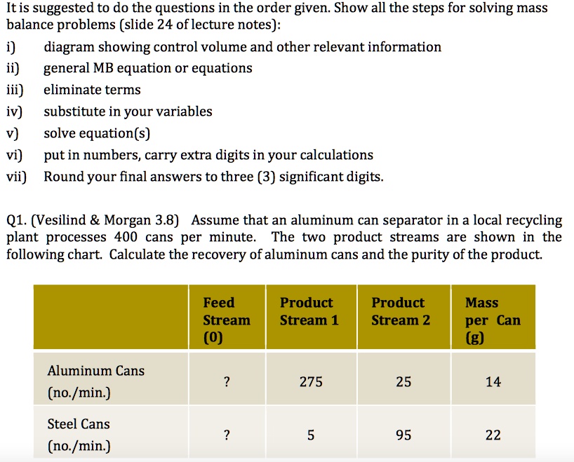SOLVED: It is suggested to do the questions in the order given: Show ...