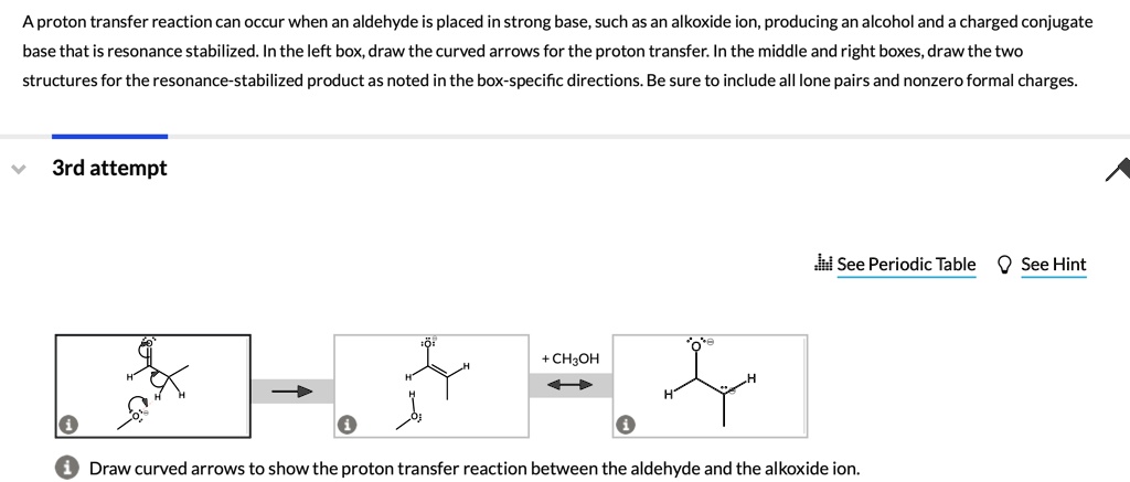 SOLVED: A proton transfer reaction can occur when an aldehyde is placed ...