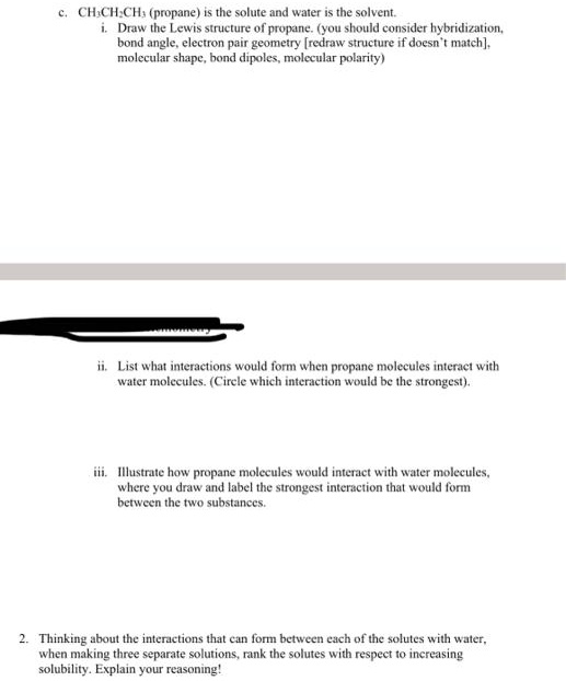 SOLVED: Texts: 1. Propane is the solute and water is the solvent. i ...