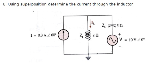 SOLVED: Using superposition determine the current through the inductor ... SOLVED: Using superposition determine the current through the inductor ...