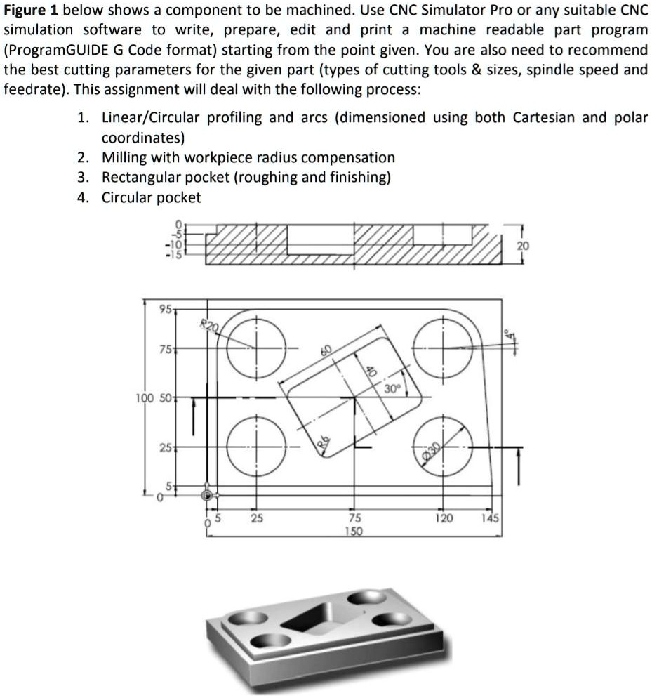 Solved Need 1 Machining Procedure Flow Chart And Process Plan 2