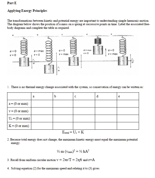 SOLVED: Part E Applying Energy Principles Tle transfcmation: between ...