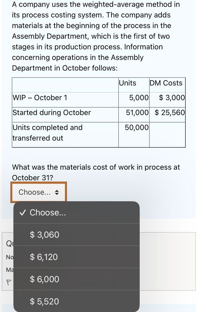 SOLVED: A company uses the weighted-average method in its process ...