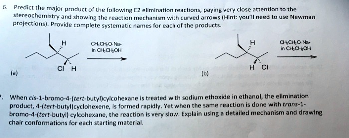 SOLVED: Predict the major product of the following E2 elimination ...