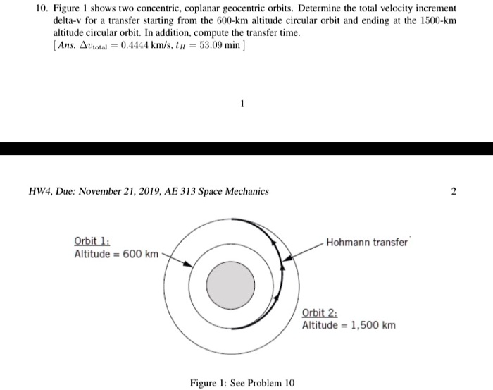 [GET ANSWER] 10. Figure 1 shows two concentric, coplanar geocentric ...