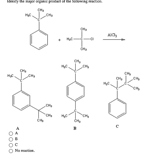 SOLVED: Identify the major organic product of the following reaction ...