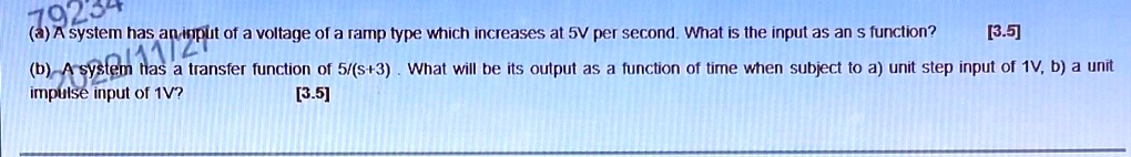 (a) A system has an input of a voltage of a ramp type which increases ...