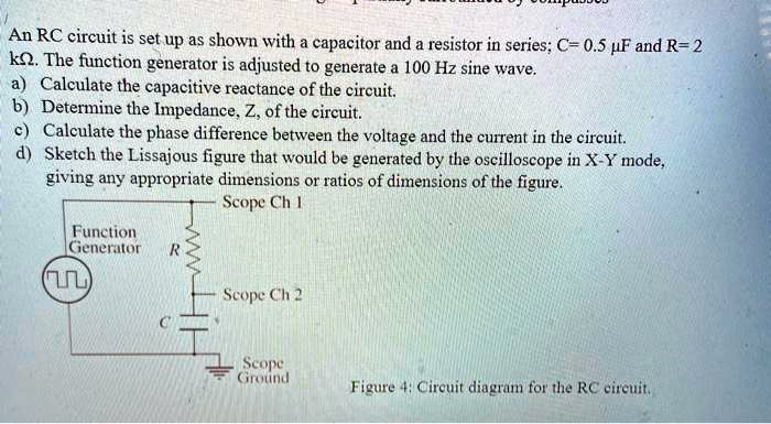 SOLVED: An RC circuit is set up as shown with a capacitor and a ...