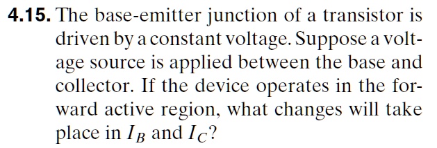 4.15. The base-emitter junction of a transistor is driven by a constant ...