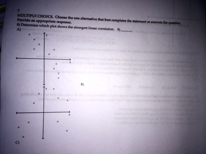 SOLVED: MULTIPLE CHOICE: Choose the one alternative that provides an ...
