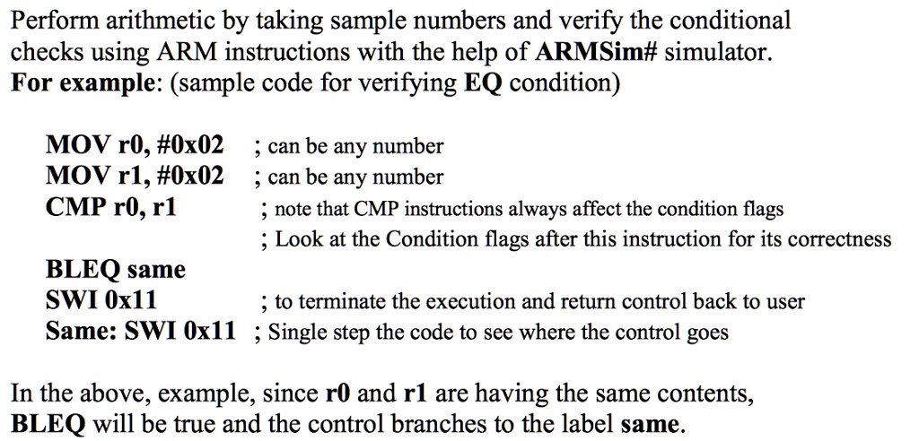 SOLVED: VERIFY AND STATE THE FLAGS (CZNV) FOR EACH OF THE CONDITIONAL ...