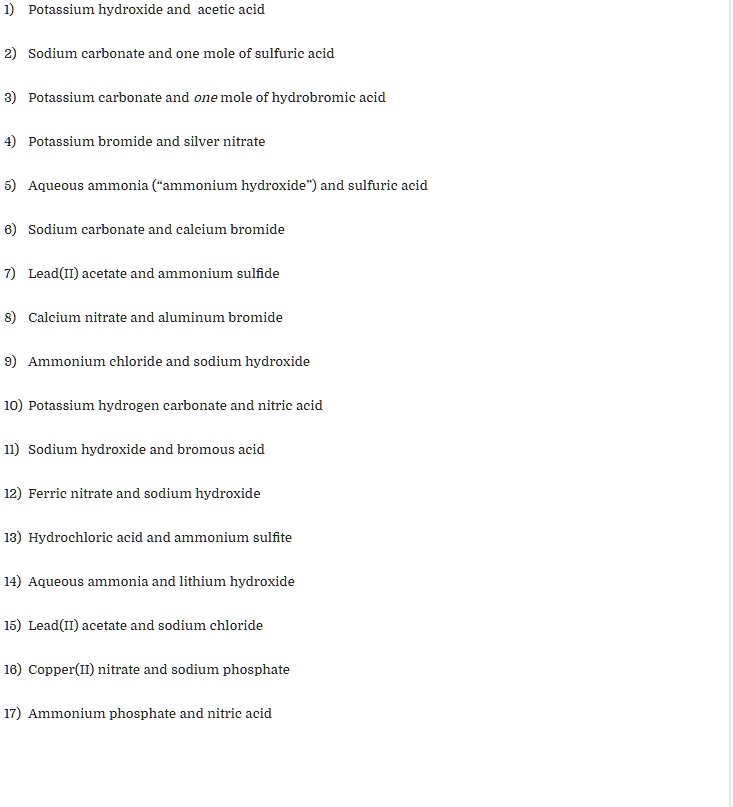 Potassium Hydroxide And Acetic Acid Sodiun Carbonate And One Mole Of 4518