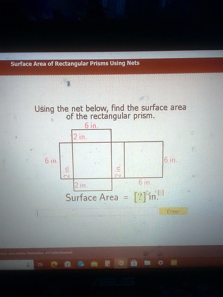 SOLVED: 'Please help me with this Surface Area of Rectangular Prisms Using Nets Using the net ...