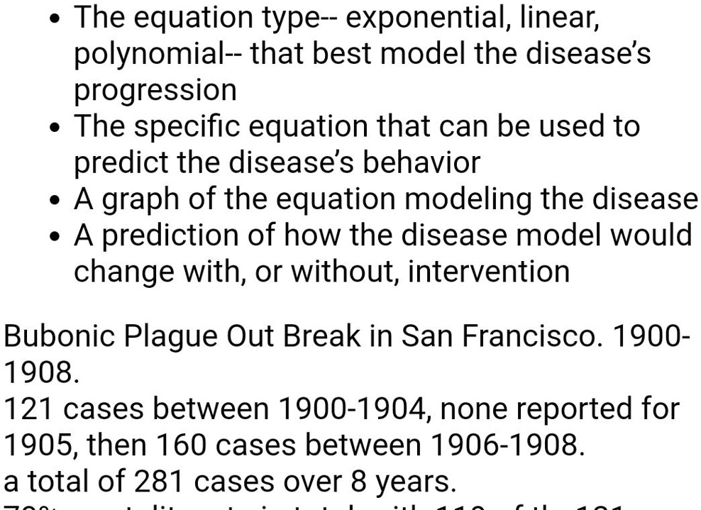 the equation type exponential linear polynomial that best model the ...
