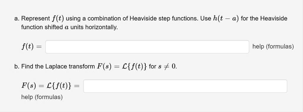 represent ft using a combination of heaviside step functions use ht a ...