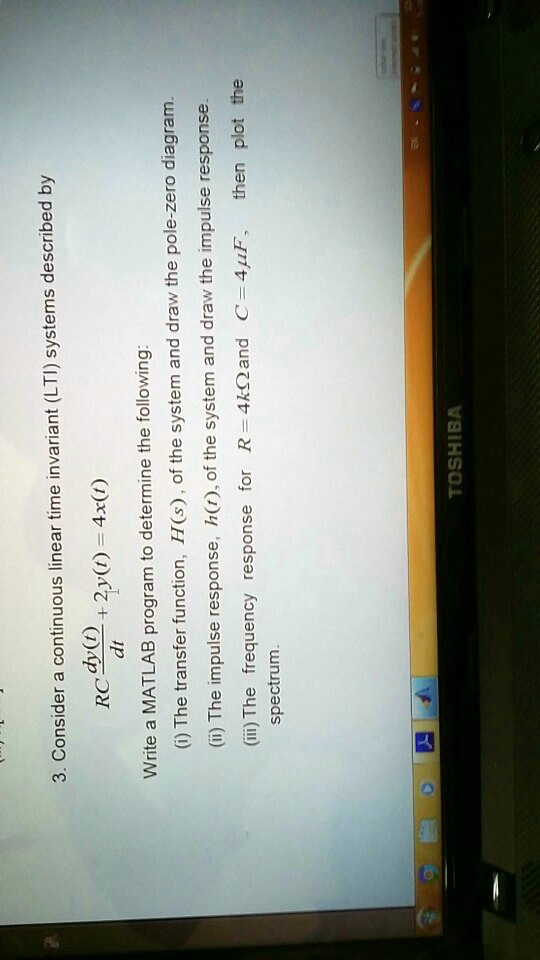 Solved Consider A Continuous Linear Time Invariant Lti System Described By I The Transfer