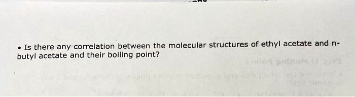 SOLVED: Is there any correlation between the molecular structures of ...