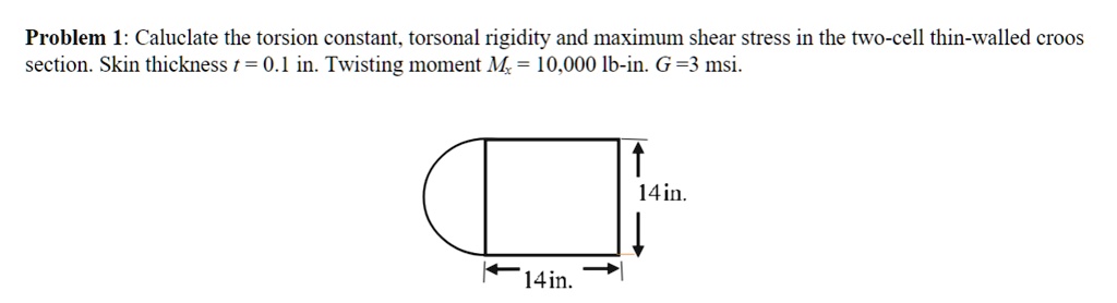 problem 1 calculate the torsion constant torsional rigidity and maximum ...