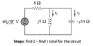 SOLVED: Calculate i1(t) and i2(t) in the following figure if the source frequency is 60 Hz. 8 ...