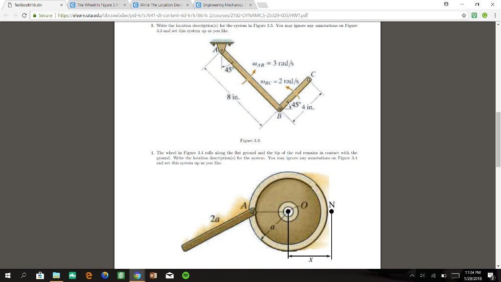 SOLVED: TextookHib.hi C The Wheel In Figure 3.4 i C Wrice The Location ...