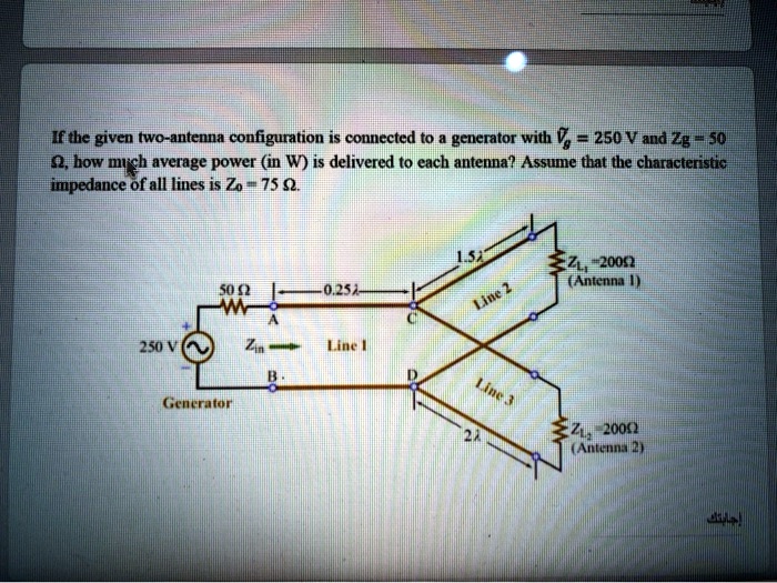 SOLVED: If the given two-antenna configuration is connected to a ...