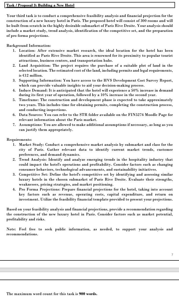 SOLVED: Texts: Task / Proposal 3: Building a New Hotel Your third task ... SOLVED: Texts: Task / Proposal 3: Building a New Hotel Your third task ...
